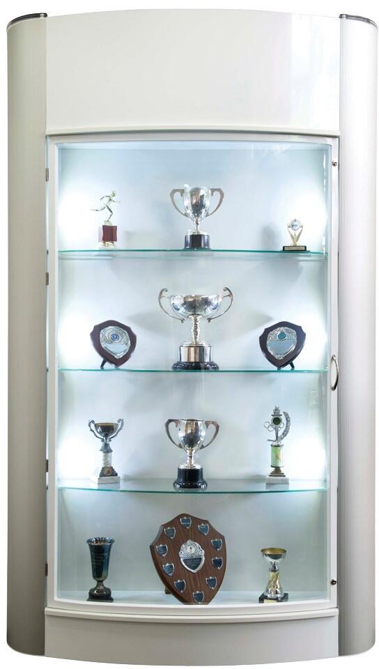 Spaceright Floor Standing Trophy Showcases with LED Lights - Office ...