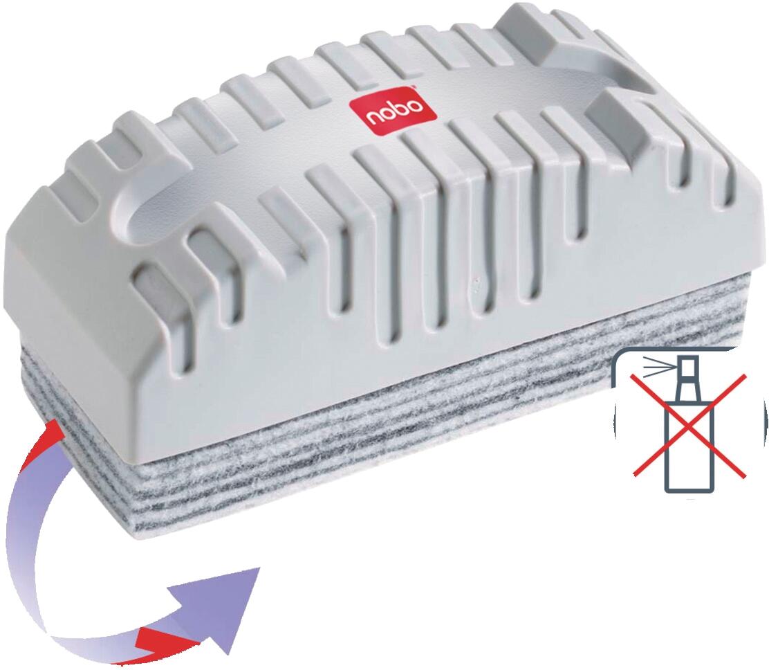 Nobo Magnetic Drywipe Eraser - Whiteboard Cleaning Spray 250ML - Office ...