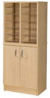 Willowbrook 12 Space Pigeonhole with Cupboard, Locks & Labels - Office ...