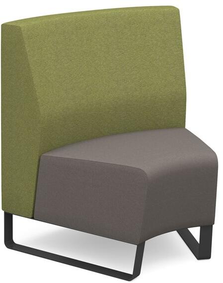 Encore² Modular Single Seater Sofa with Black Sled Frame - Office ...