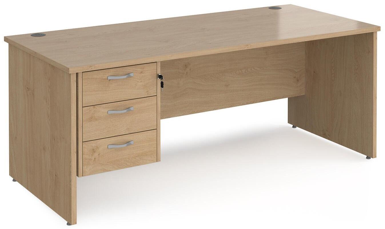 Dams Maestro 25 Desk with Panel End Legs | 3 Drawer Pedestal - Office ...