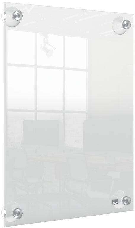 Nobo Premium Plus Clear Acrylic Wall Mounted Repositionable Poster ...