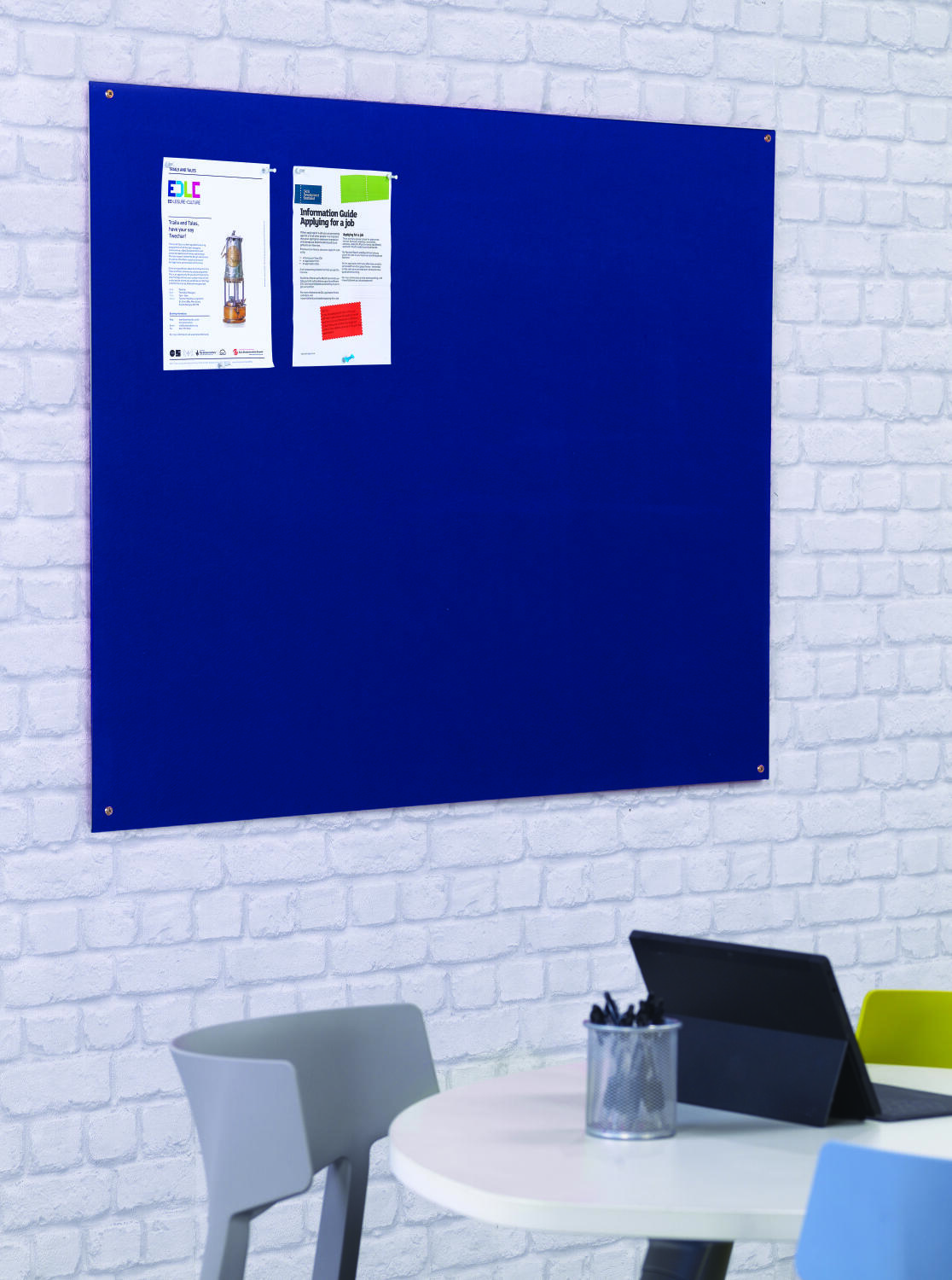 Spaceright Decorative Unframed Noticeboard - 900 x 600mm with Fire ...