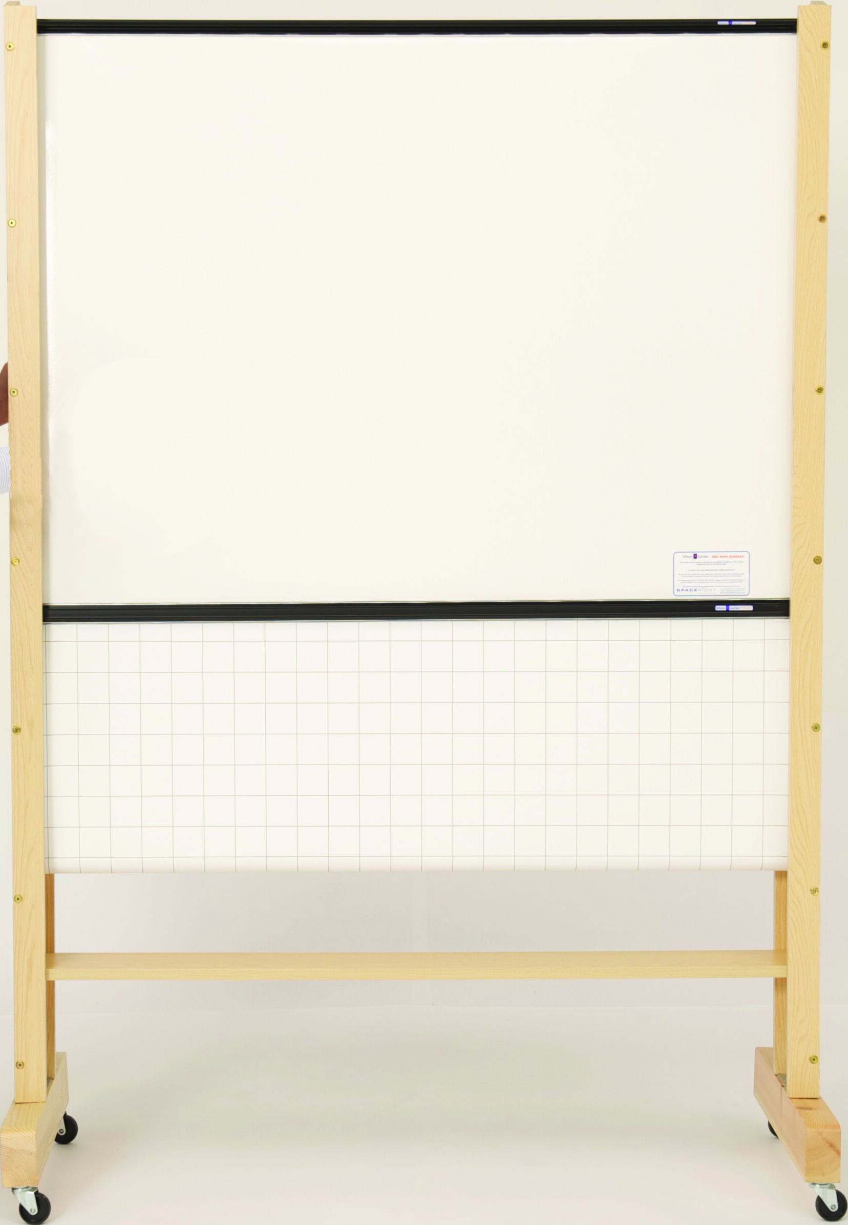 Spaceright Mobile Rollerboard - Light Wood Veneered MDF, 3 Section ...