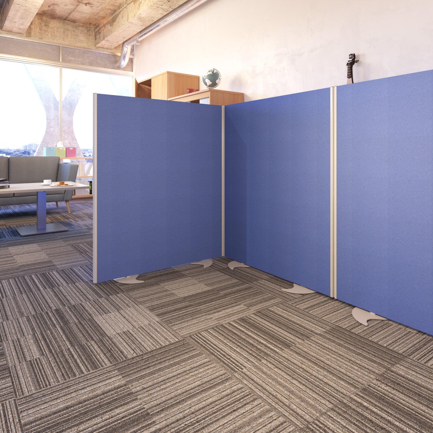Dams Floor Standing Fabric Screen (w) 1800 x (h) 1500mm - Office ...