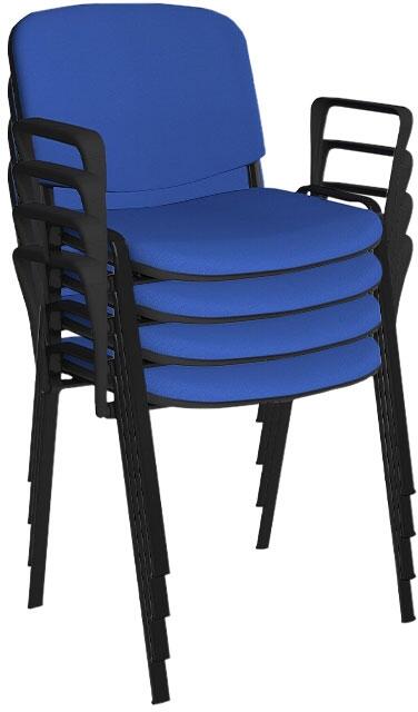 Dams Taurus Black Frame Stacking Chair Pack - Ideal for Conferences ...