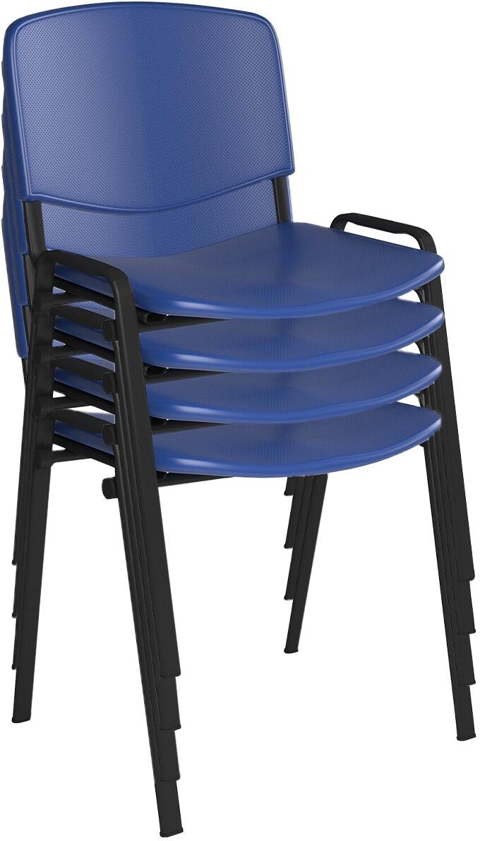 Dams Taurus Plastic Stacking Chair - Pack of 4 in Blue or Black ...