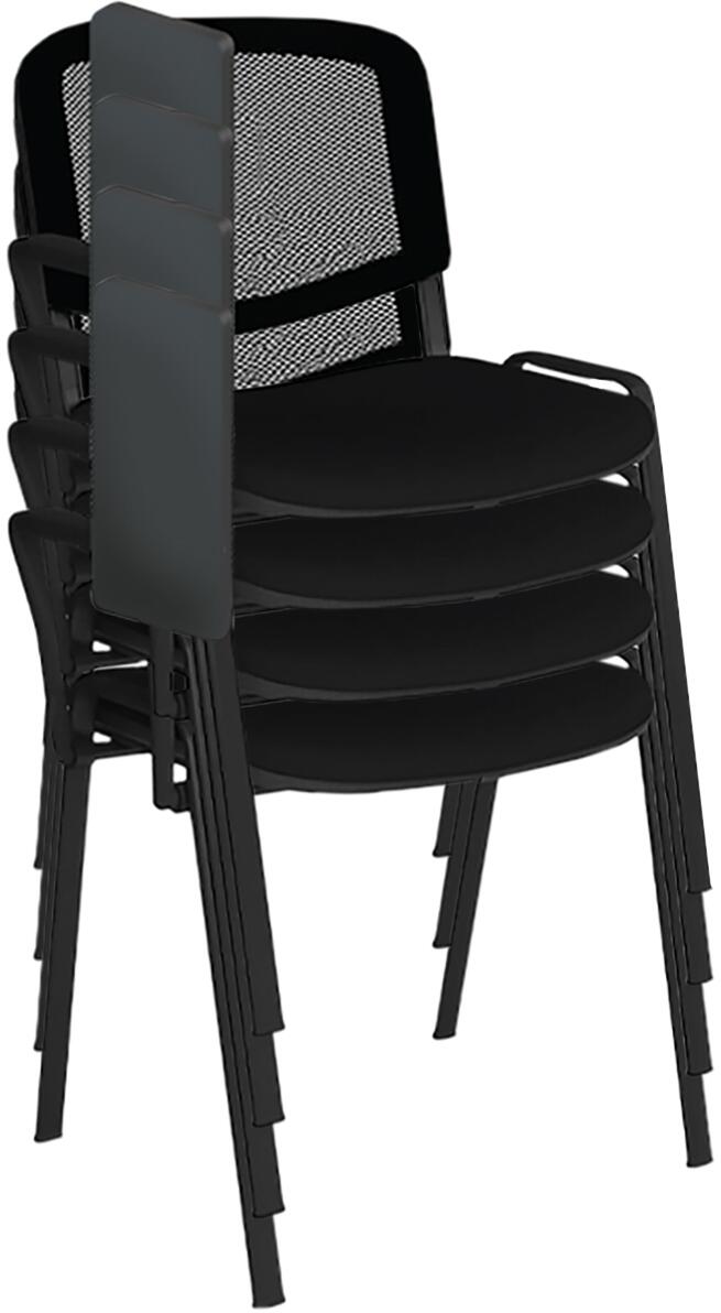 Dams Taurus Mesh Stacking Chairs with Writing Tablet - Pack of 4 ...