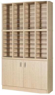Willowbrook 48 Space Pigeonhole with Cupboard, Locks & Labels - Office ...