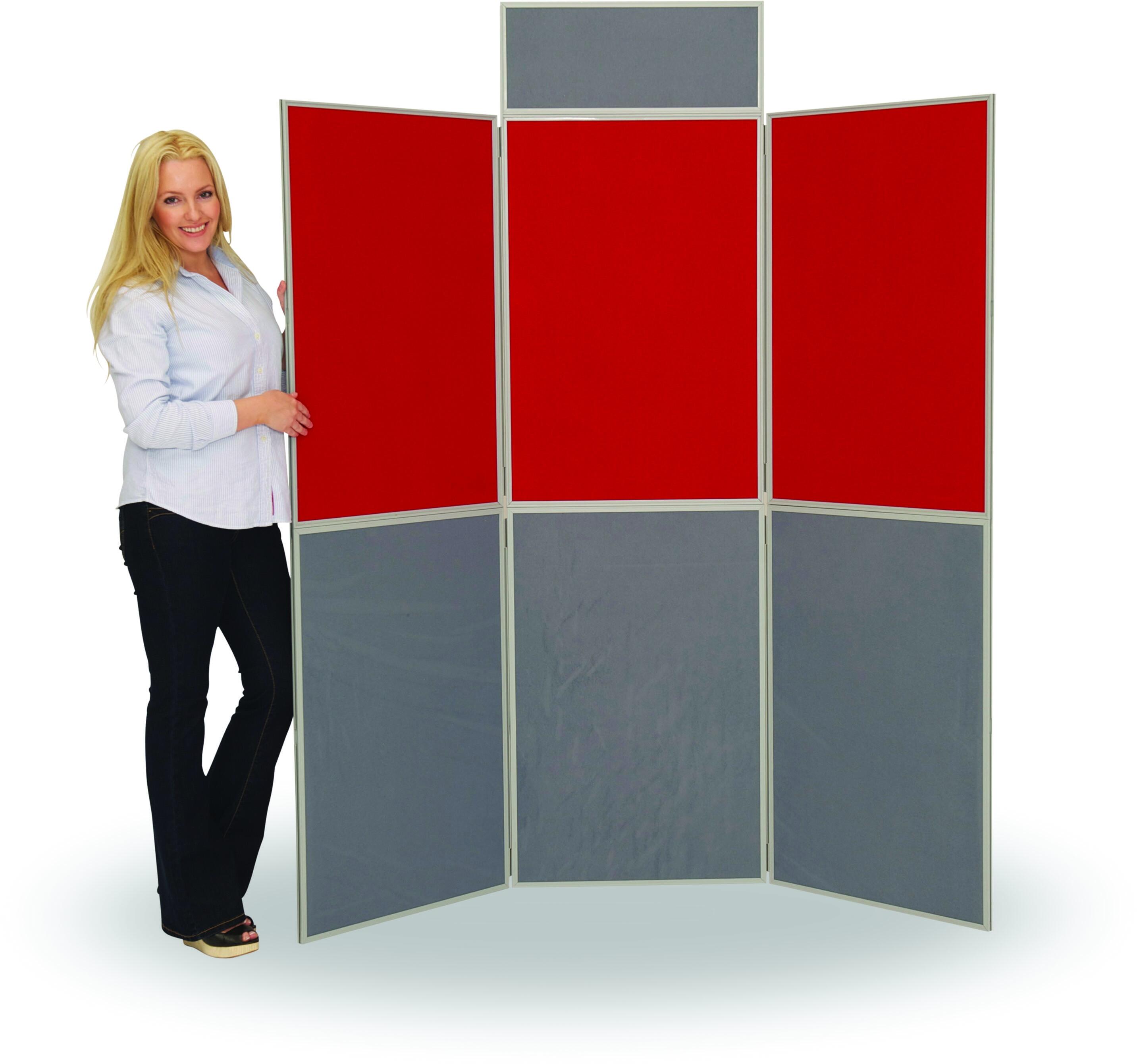 Spaceright 6 Panel Fold-Up Display Screens in Various Colours - Office ...
