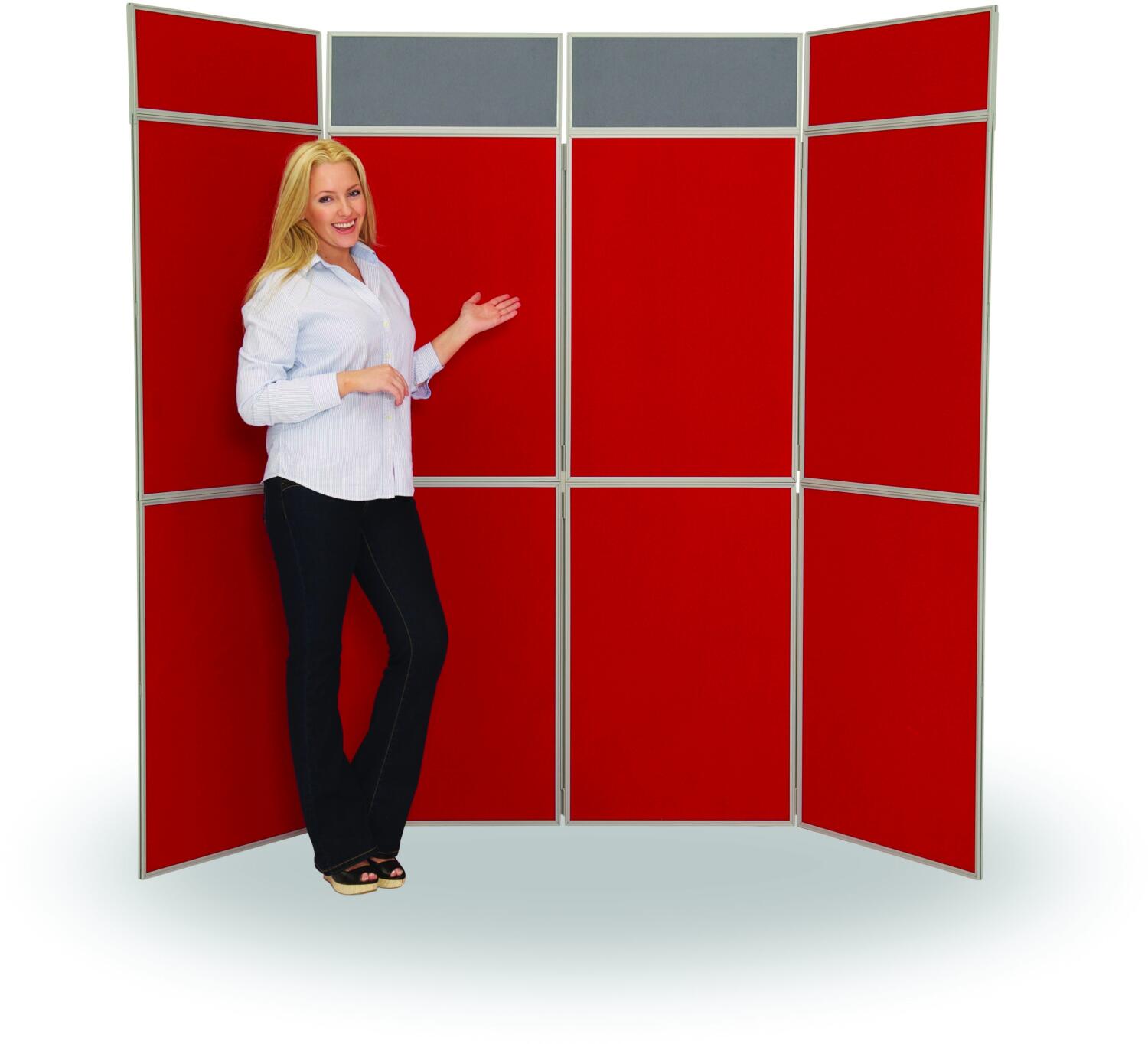 Spaceright 8 Panel Fold-Up Display Screens in Various Colours - Office ...