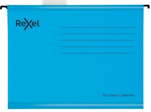 Rexel Classic Foolscap Reinforced Filing Cabinet Suspension Files Blue ...