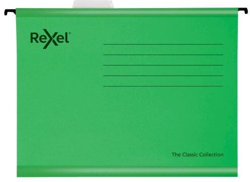 Rexel Classic A4 Reinforced Filing Cabinet Suspension Files Green (Pack ...