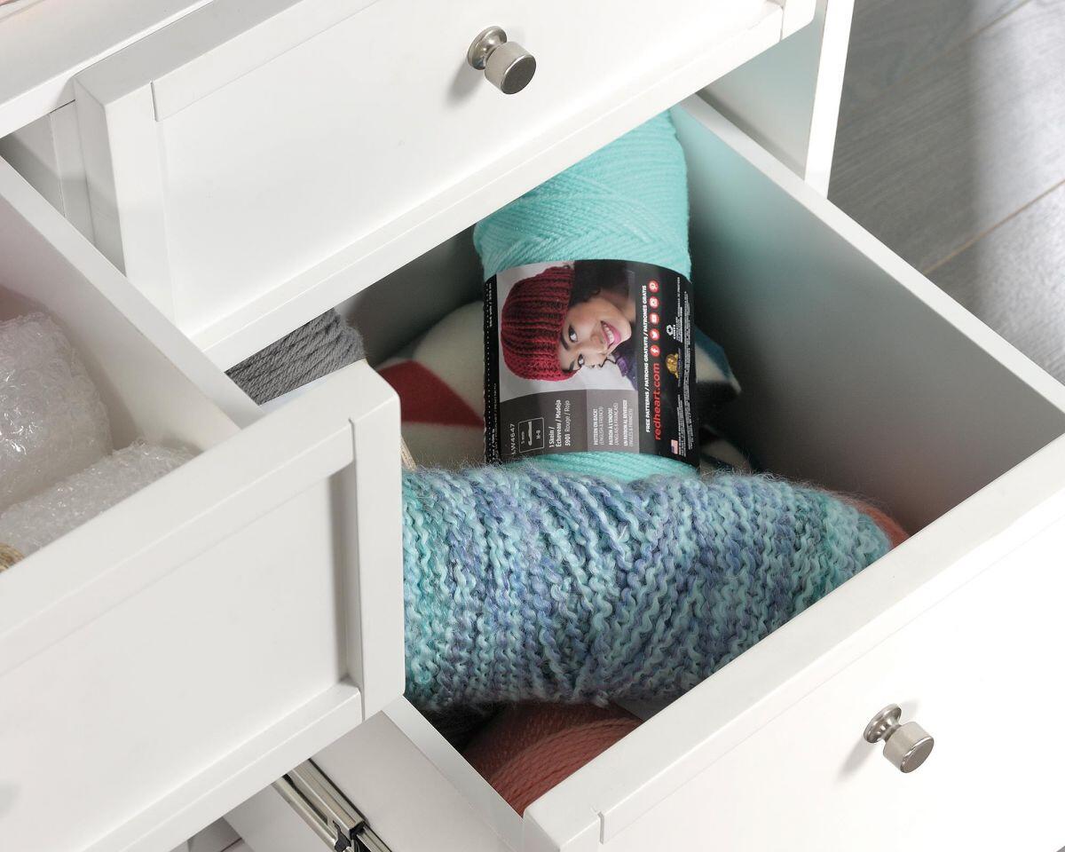 Teknik White Craft Storage Cabinet with Heat-Resistant Top - Office ...