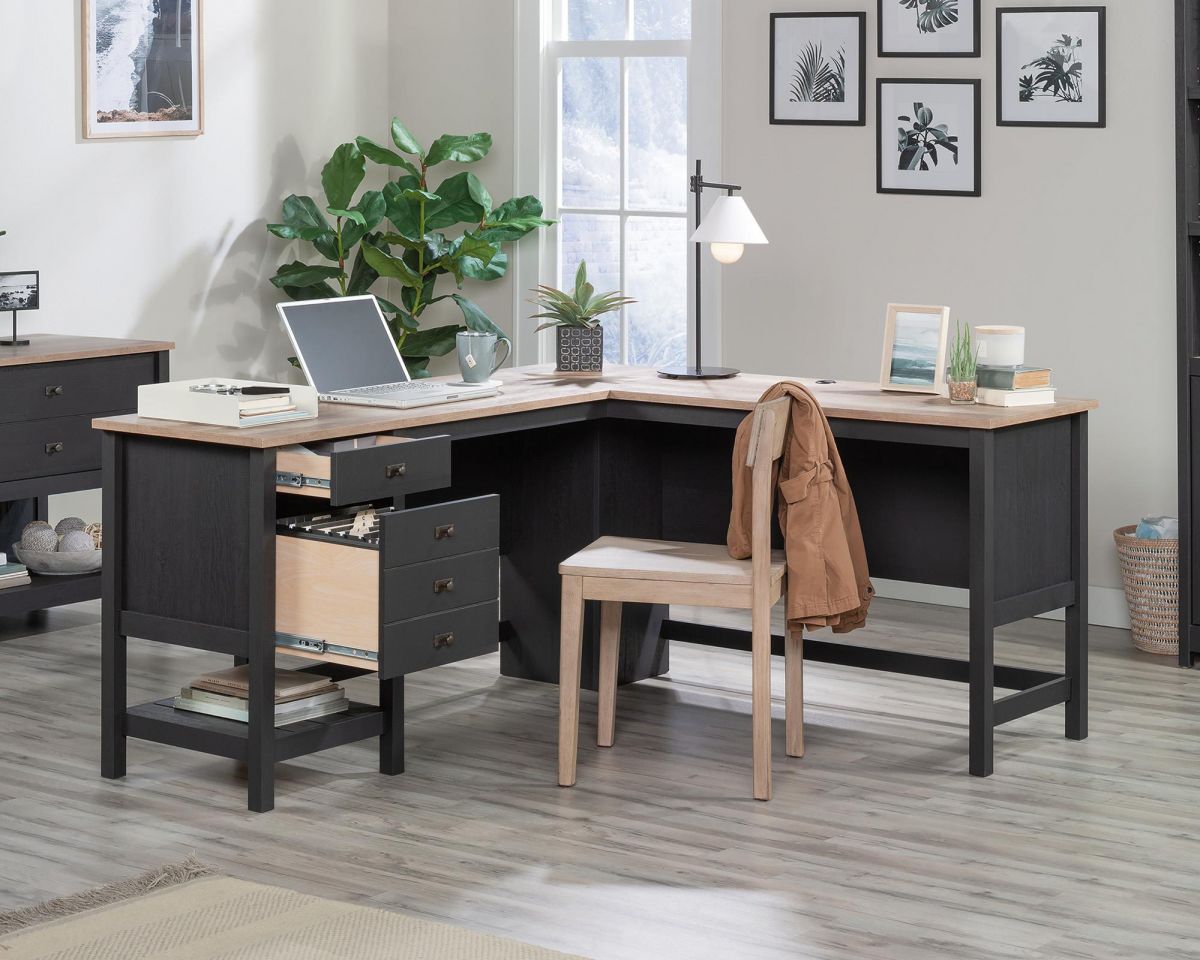 Stylish Black Desks with Drawers - Organize Your Space.