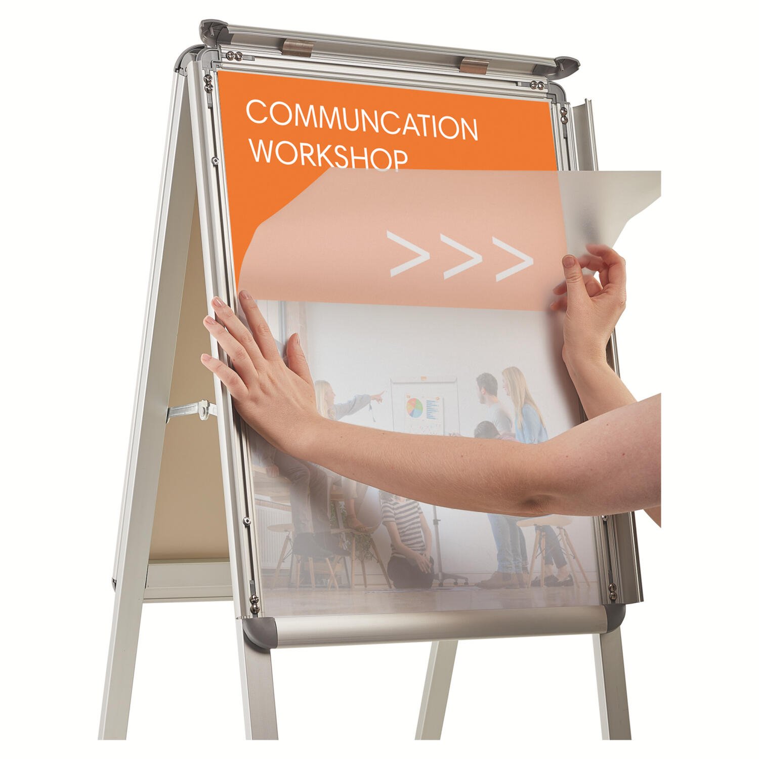 Nobo A-Frame Pavement Display Board A2 - Office Furniture Direct