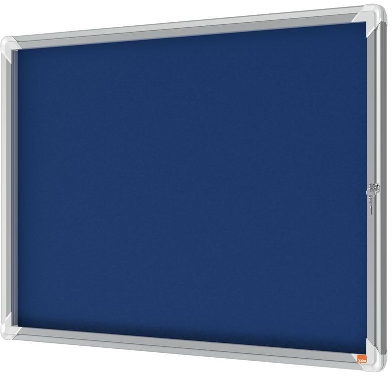 Nobo Premium Plus 8xA4 Blue Felt Lockable Notice Board - Office ...