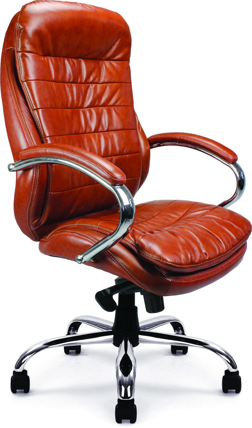 Nautilus Santiago Leather Executive Chair with Lumbar Support - Office ...