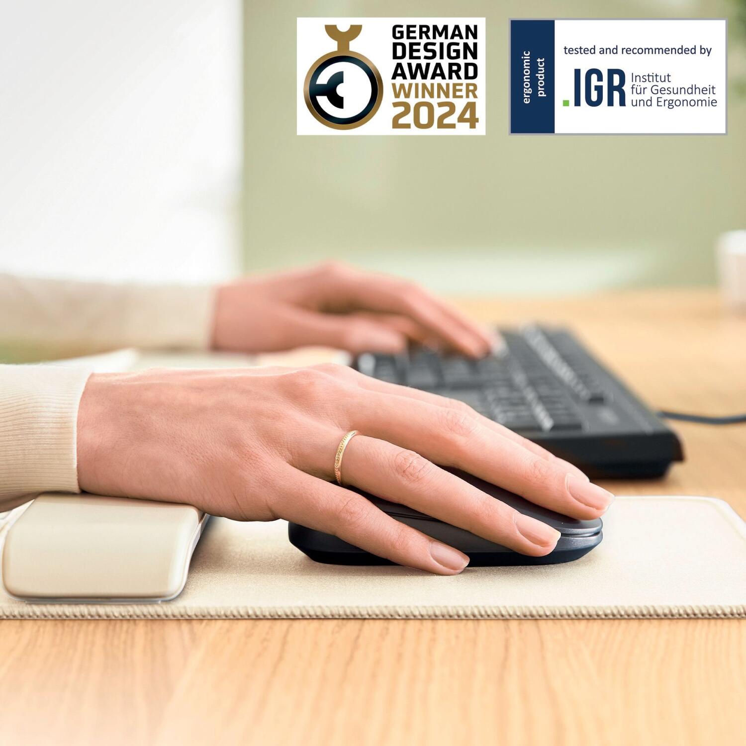 Leitz Ergo Mouse Pad with Adjustable Wrist Rest Light Grey - Office ...