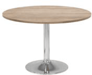 Elite Circular Chrome Trumpet Base Meeting Table - 600 x 725mm - Office ...