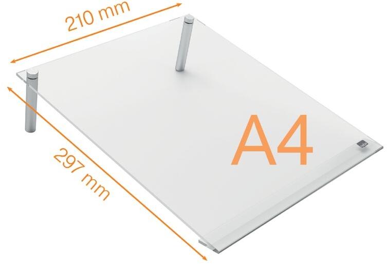 Nobo Transparent Acrylic Mini Whiteboard A4 Slanted Desktop Notepad ...