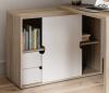 Teknik Pivot Cupboard Desk - Sonoma Oak Effect with Storage - Office ...
