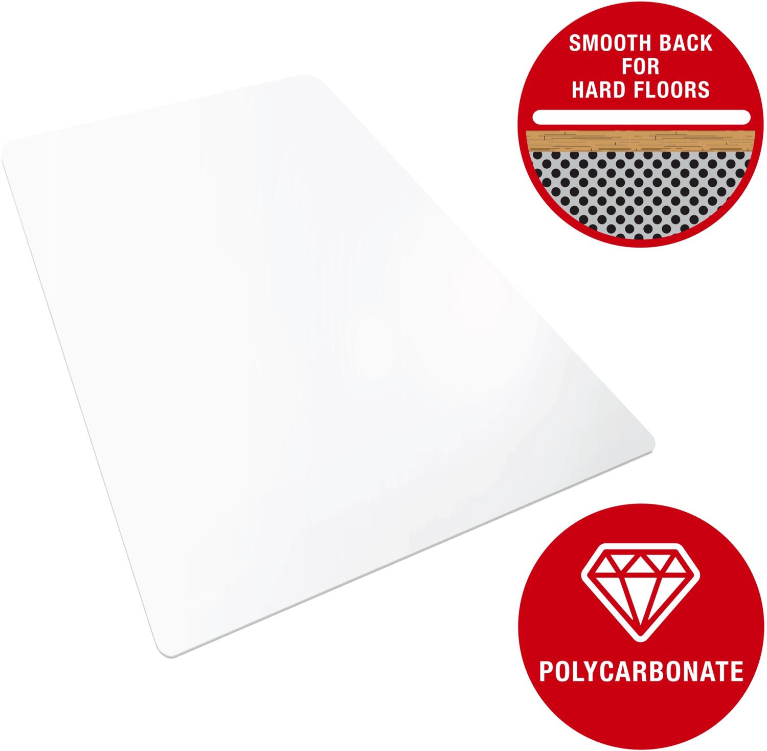 Teknik Polycarbonate Mat for Hard Floor - 900 x 1200mm - Office ...