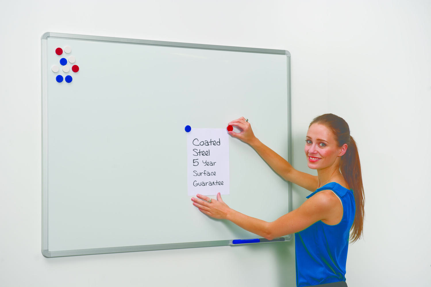 Spaceright Coated Steel Writing White Boards - 900 x 600mm, UK Made ...