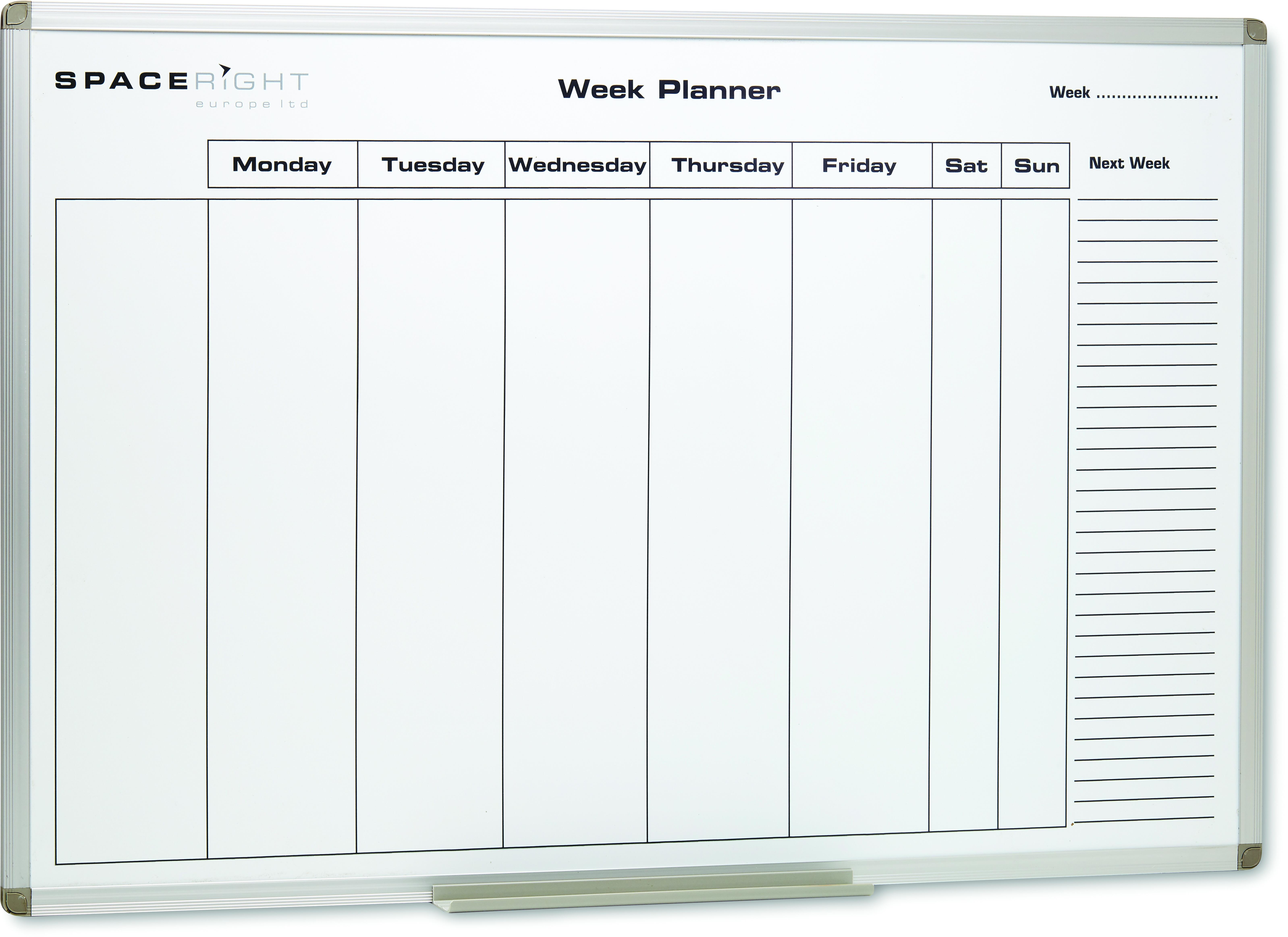 Spaceright Weekly Planner Magnetic White Board - 900 x 600mm Details ...