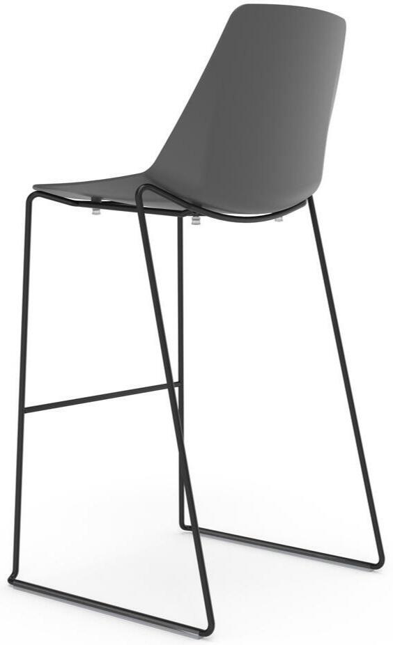 Formetiq Havana Sled Base Stool in Dark Grey - Office Furniture Direct