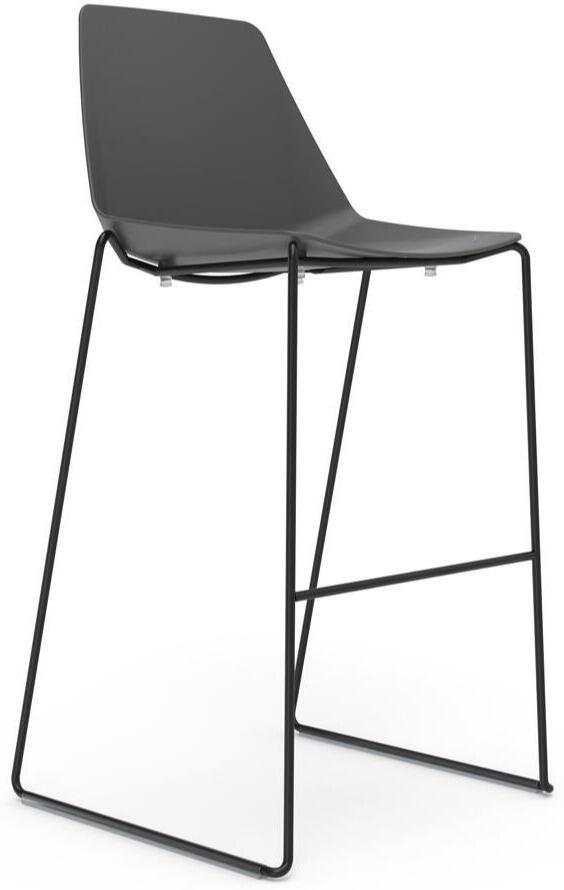 Formetiq Havana Sled Base Stool in Dark Grey - Office Furniture Direct