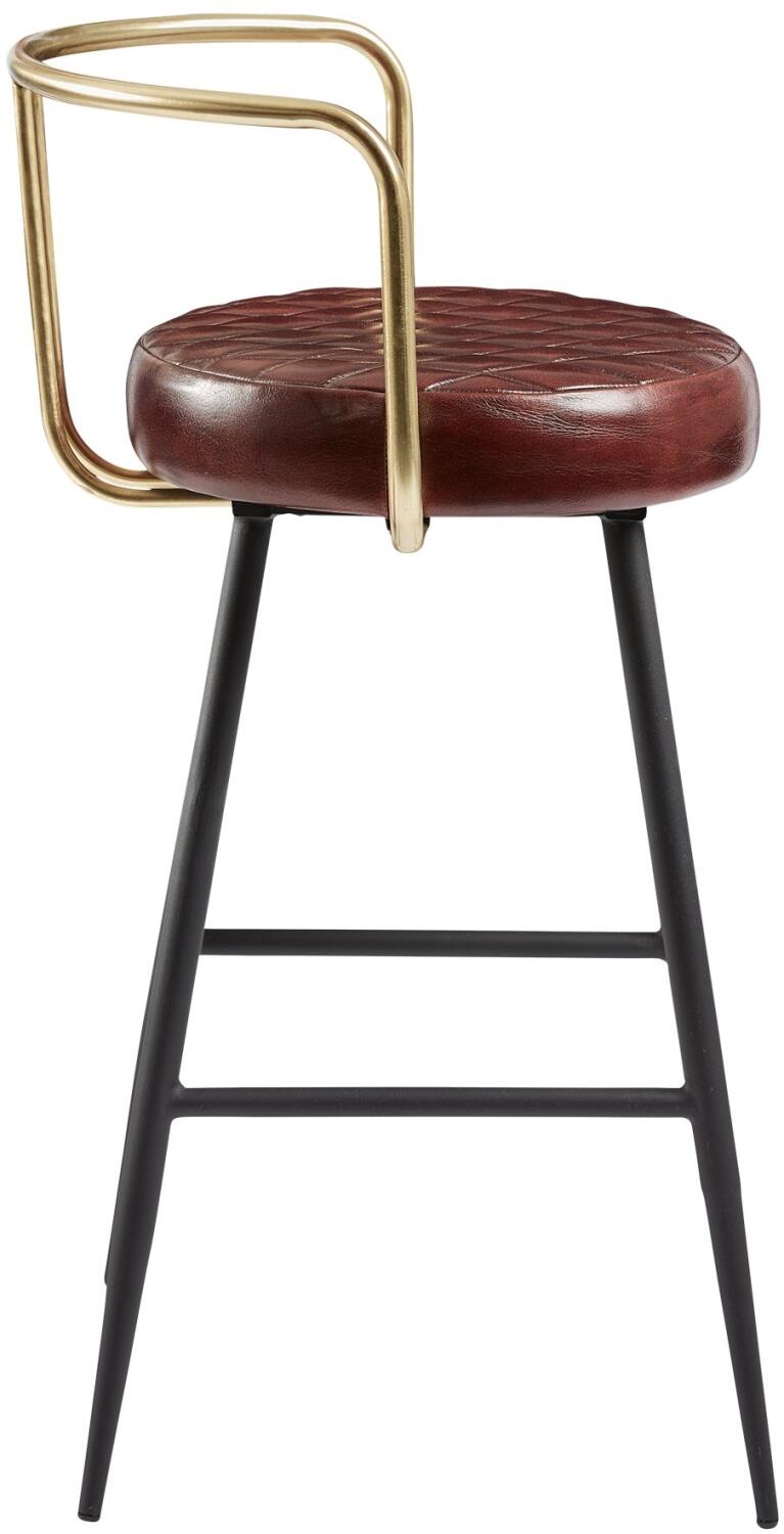 Zap Aulenti High Cocktail Stool with Genuine Leather Seat Pad - Office ...