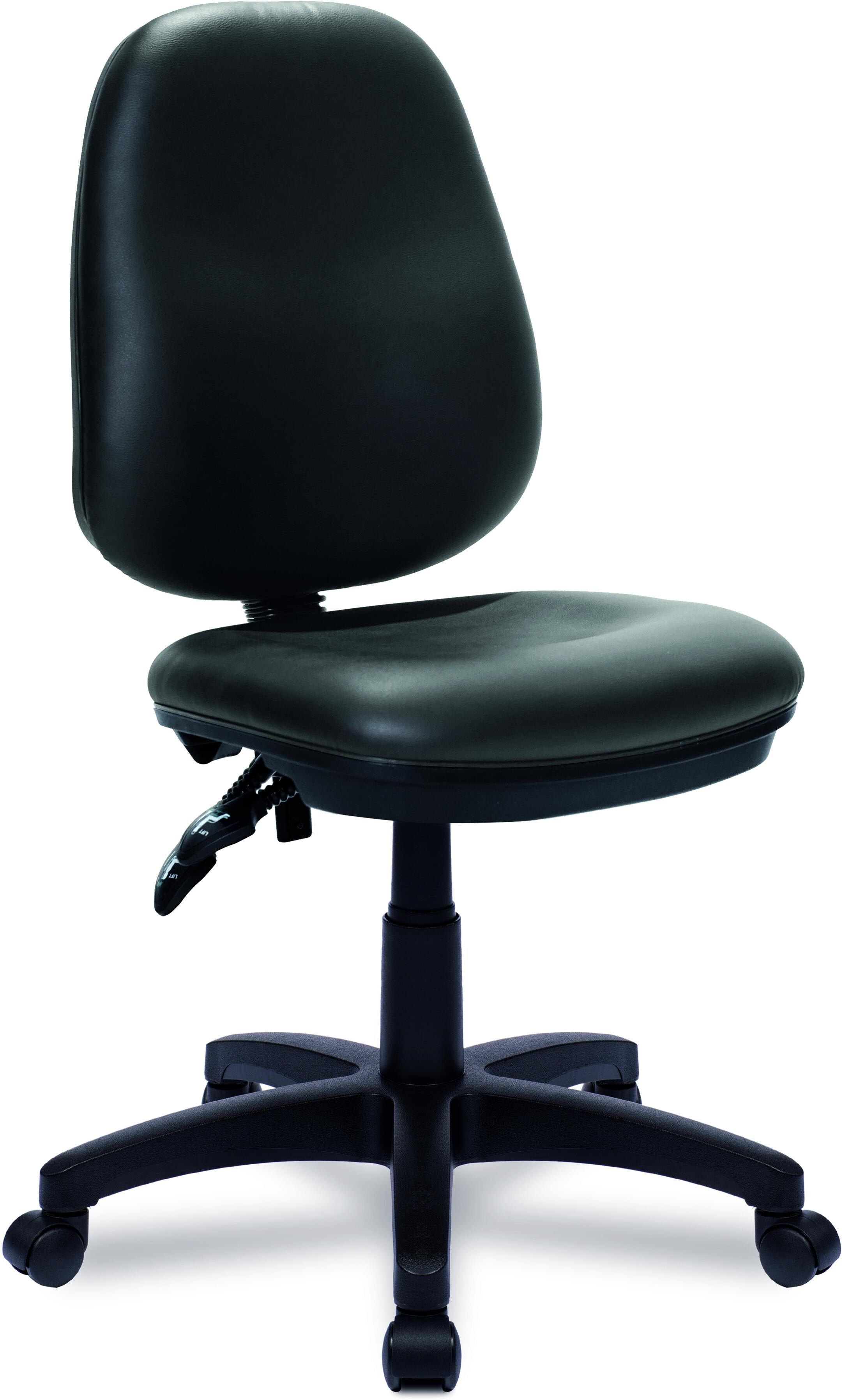 Nautilus Java 200 Black Vinyl Operator Chair with Lumbar Support ...