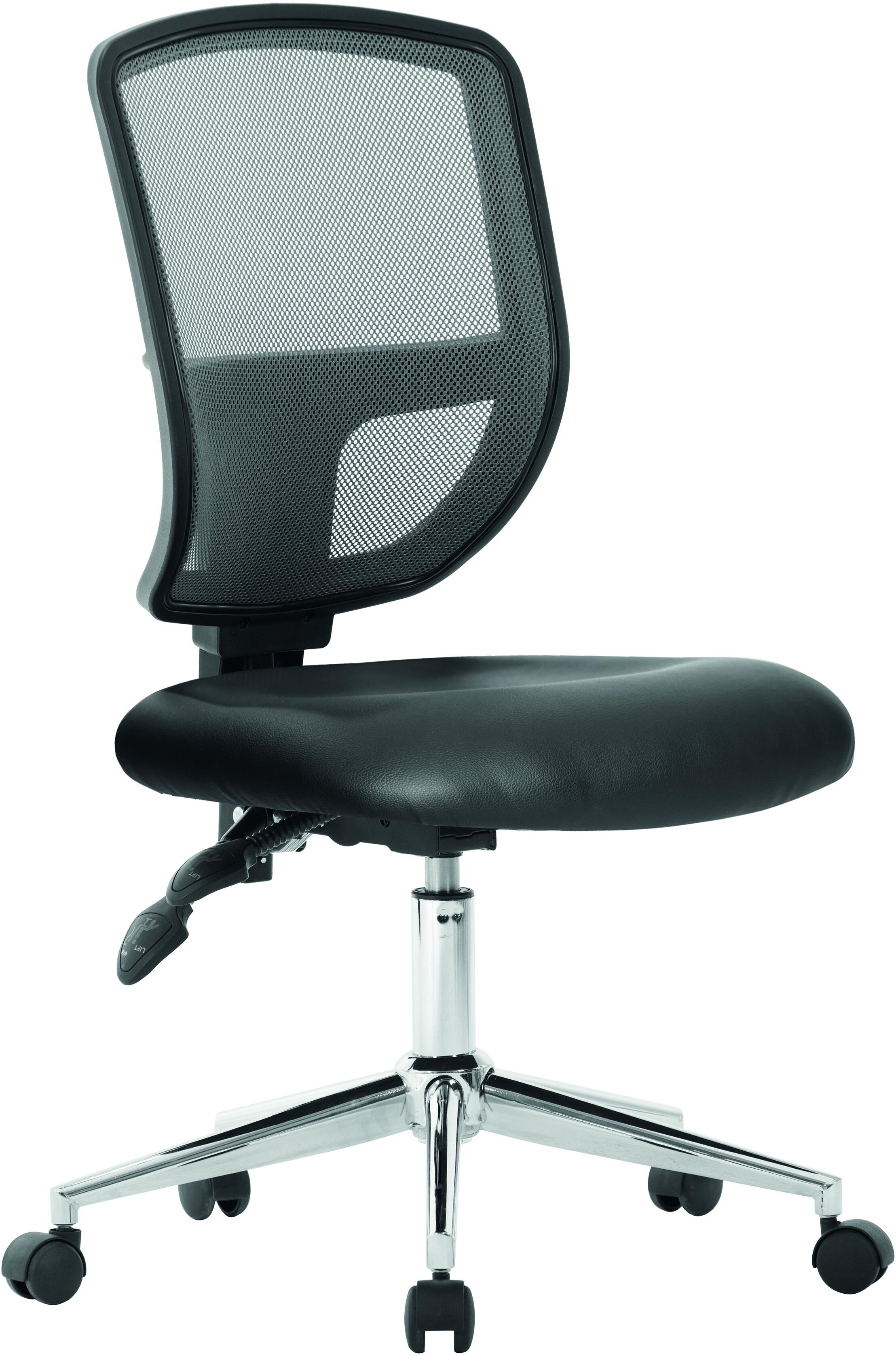 Nautilus Nexus Vinyl Operator Chair - High Mesh Back, No Arms - Office ...