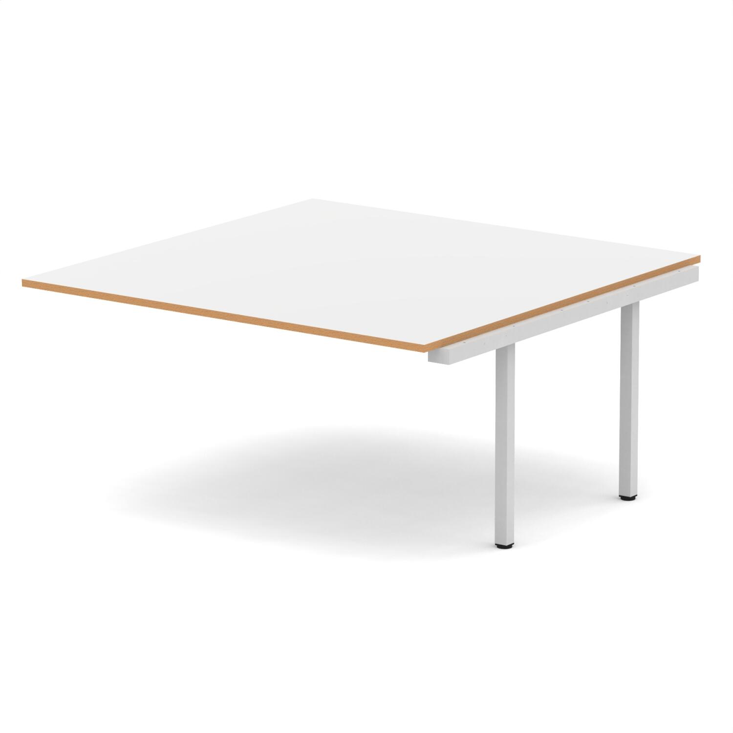 Dynamic Evolve Plus Square Boardroom Table Ext Kit White Top Natural ...