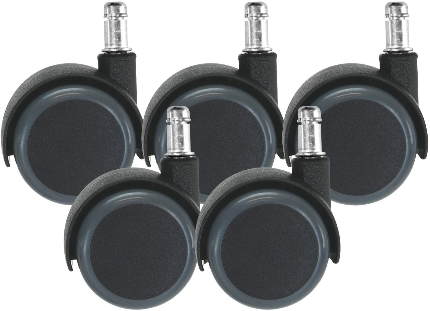 Elite Brake Loaded Chair Castors for Hard Floors - Pack of 5 - Office ...