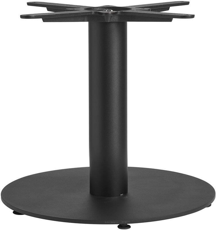 Zap Boston Sleek Small Round Table Base - Modern, Matt Black Finish ...