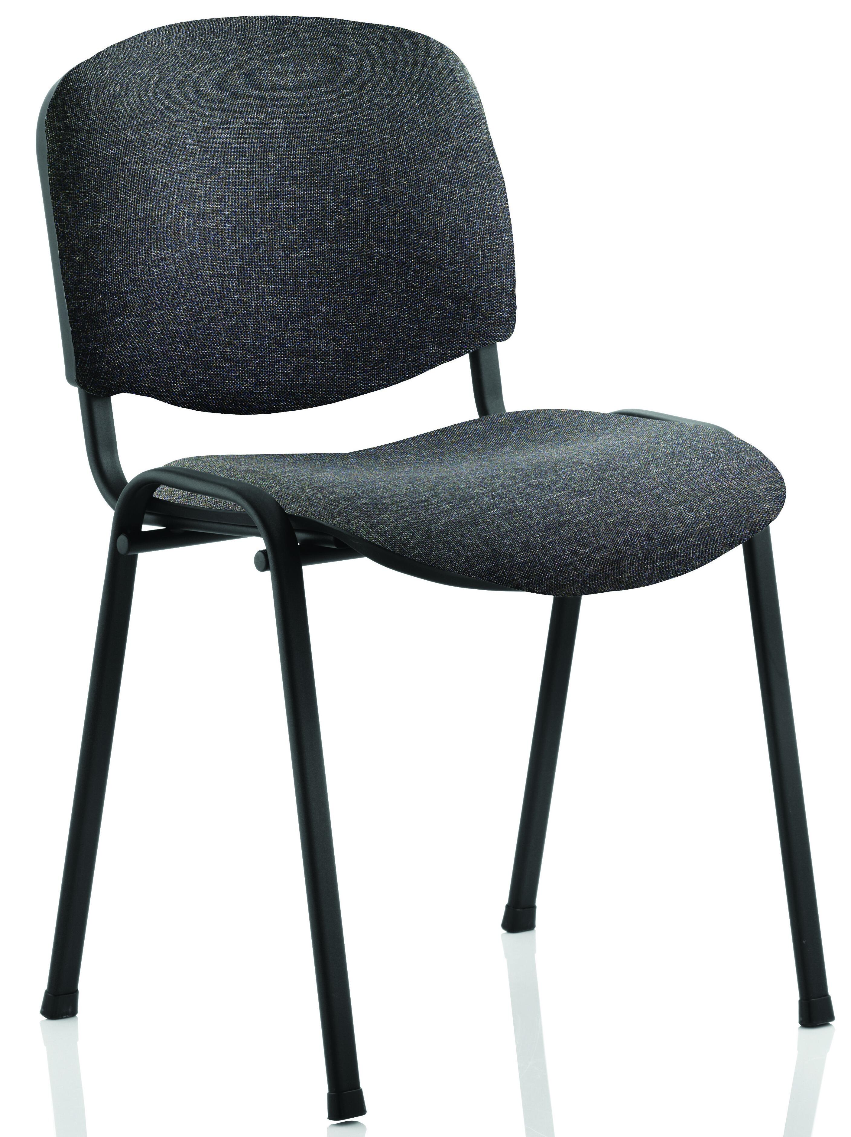 Dynamic ISO Black Frame Fabric Chair without Arms - Office Furniture Direct