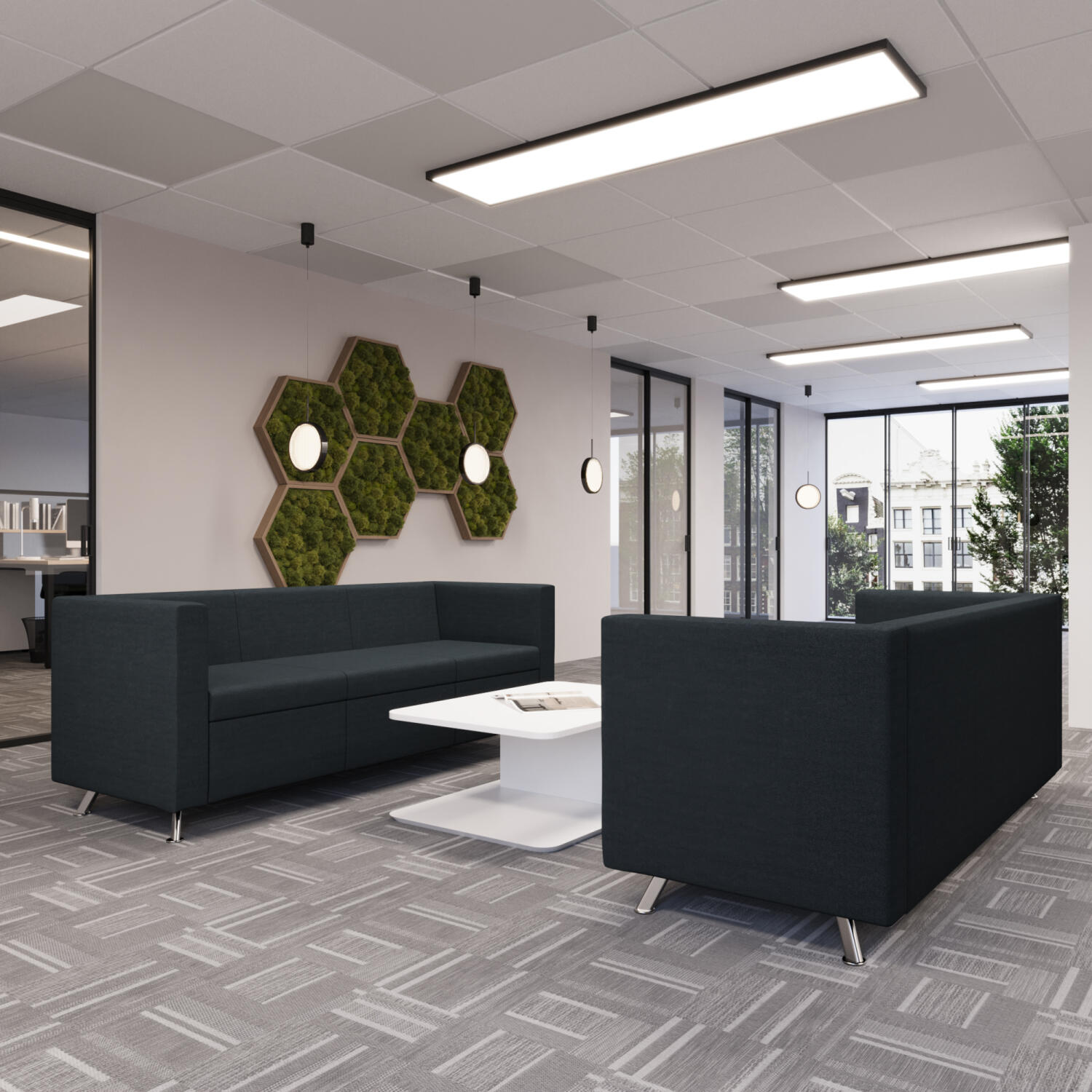 Nautilus Alps Three Seater Modular Sofa - Office Furniture Direct