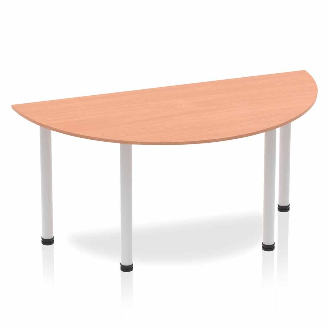 Dynamic Impulse Post Leg Semi-Circle Table with Adjustable Height ...