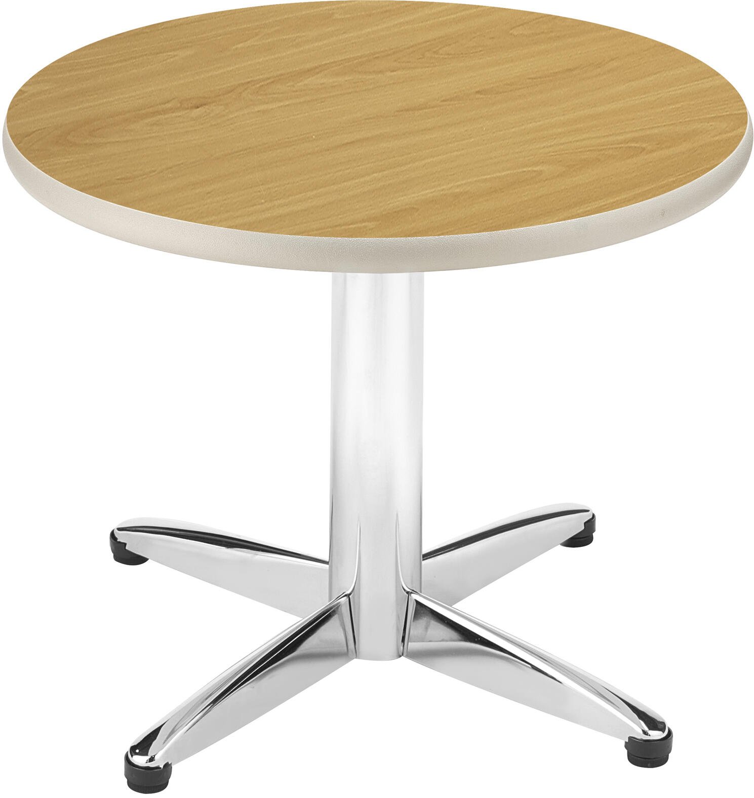 Metalliform Round Duraform Edge Coffee Table with 4 Star Chrome Base ...