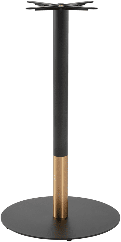 Boston Sleek Black & Gold Large Round Table Base - 1080mm - Office ...