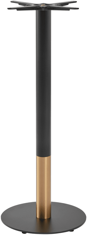 Boston Sleek Black & Gold Small Round Table Base - Indoor Use Only ...