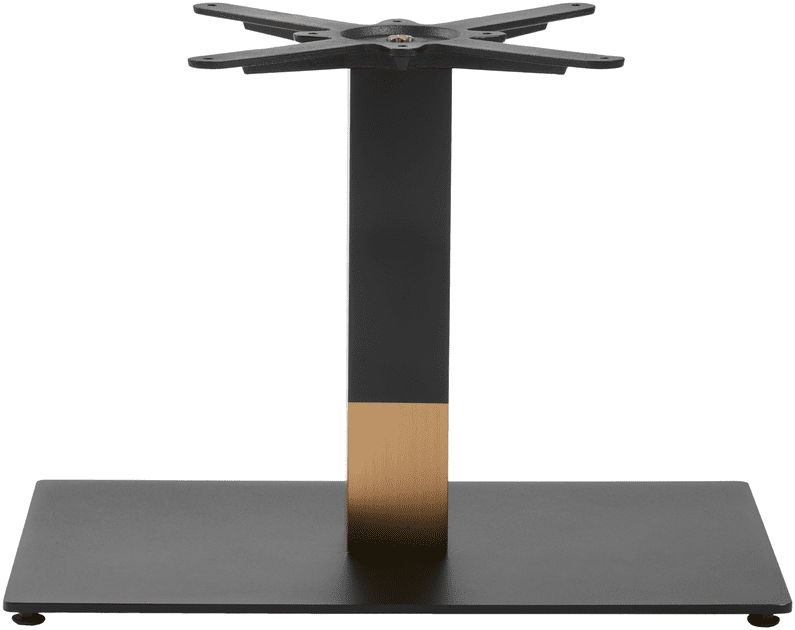 Boston Sleek Black & Gold Small Rectangular Table Base - Office ...