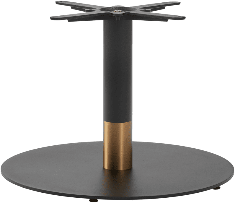 Boston Sleek Black & Gold Large Round Table Base - 430mm Height ...