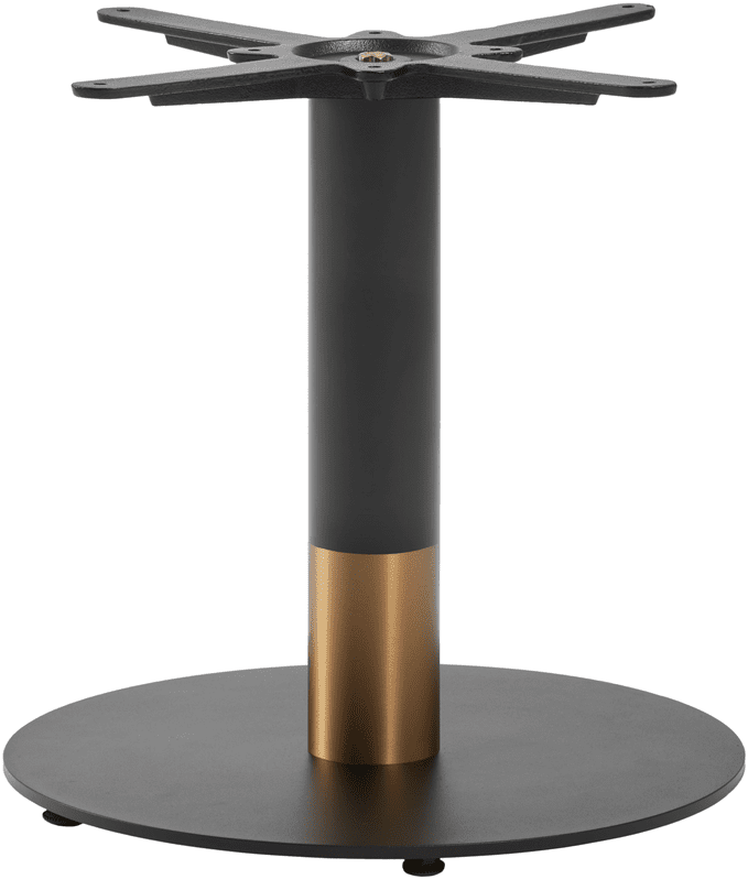 Boston Sleek Black & Gold Small Round Table Base - 430mm Height ...