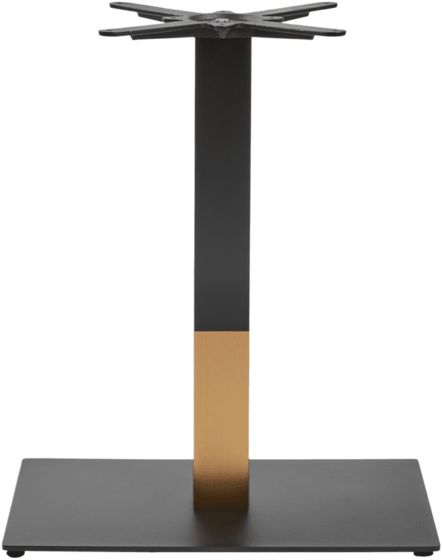 Boston Sleek Black & Gold Small Rectangular Table Base 720mm - Office ...
