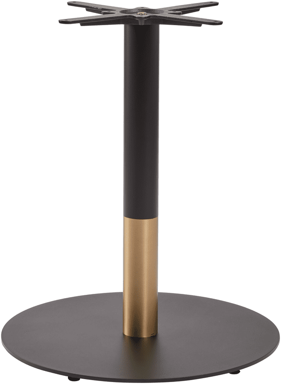 Boston Sleek Black & Gold Large Round Table Base - 720mm Height ...