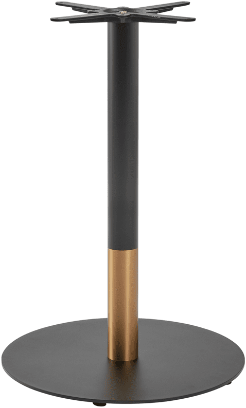 Boston Sleek Black & Gold Large Round Table Base - 880mm Height ...