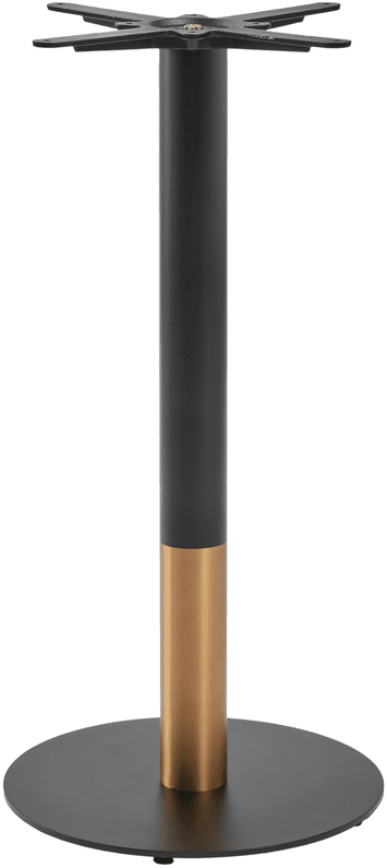 Boston Sleek Black & Gold Small Round Table Base - Indoor Use Only ...